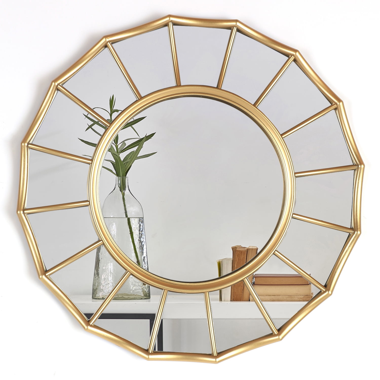 Click here for Mirrorize Canada Gold Round Decorative Mirror For... prices