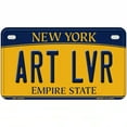 Art Lvr New York Metal Novelty License Plate 7" x 4" Motorcycle (MP ...