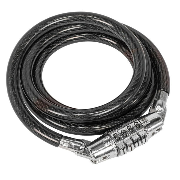 Candado cable para bicicleta largo 120cm de combinacion negro negro | Walmart en línea