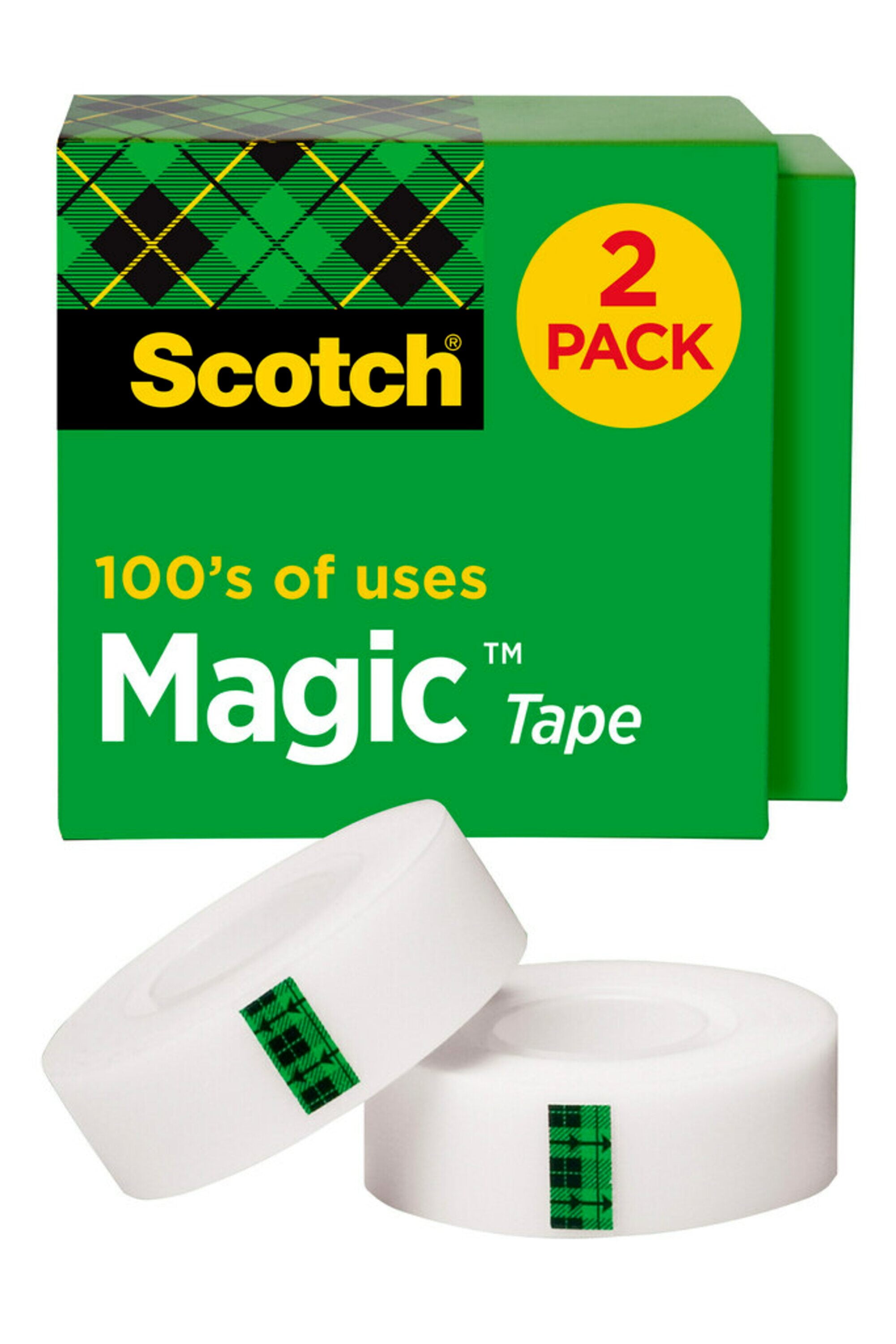 Scotch Magic Tape Refills, 3/4 in. x 2,592 in., 2 Boxes/Pack - Walmart ...