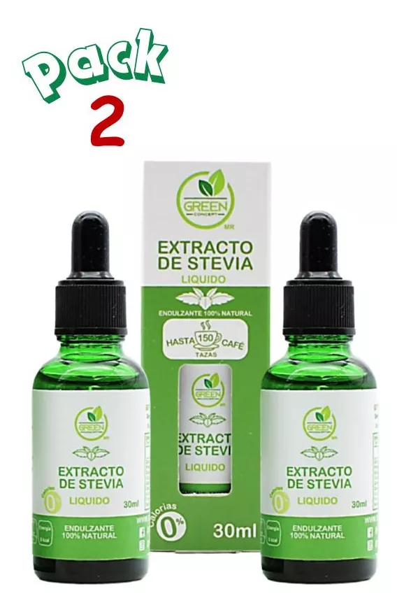 Green Concept 2 Pack Endulzante Stevia Líquida Natural Concentrada 30ml ...