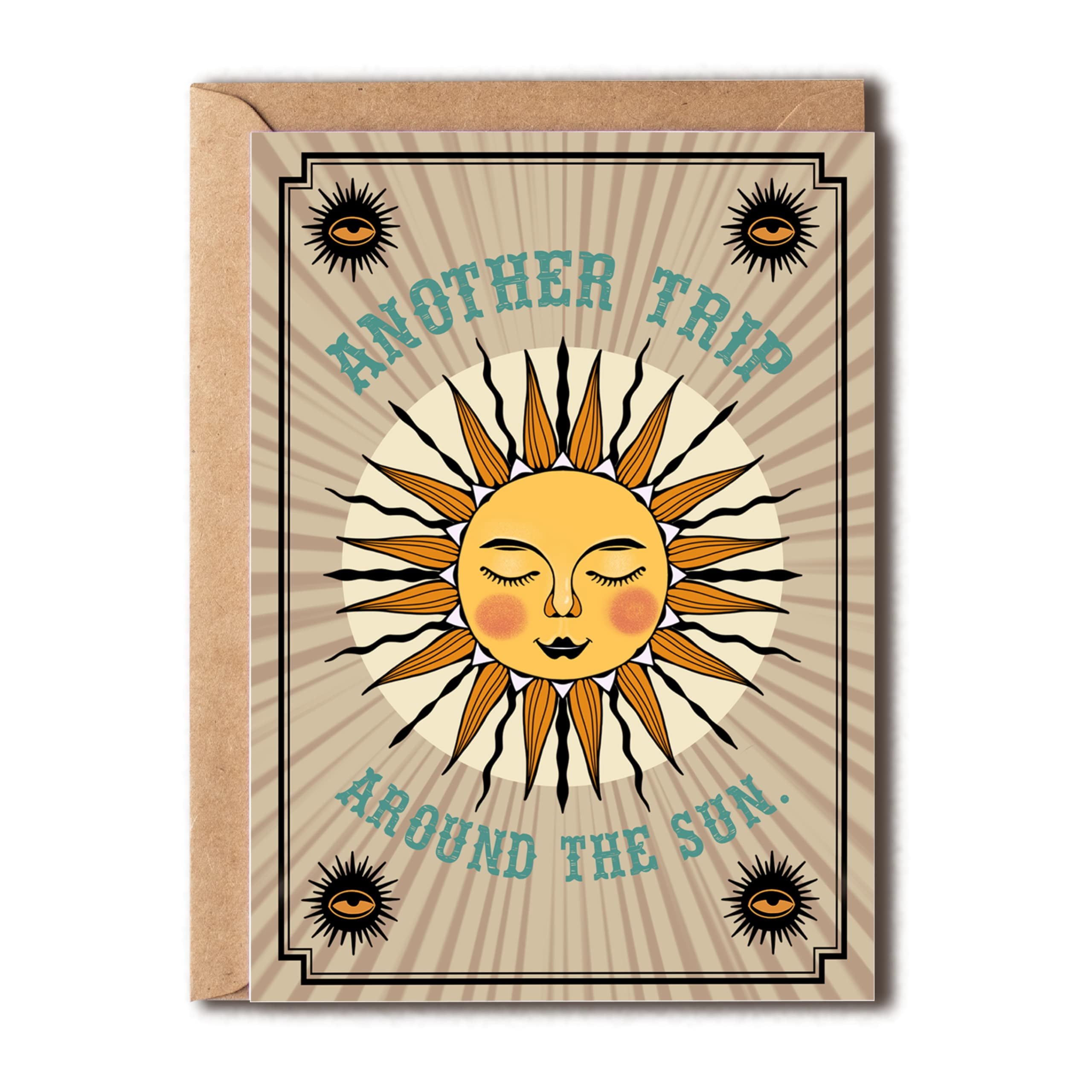 Another Trip Around The Sun Sun Birthday Card Another Trip Around The