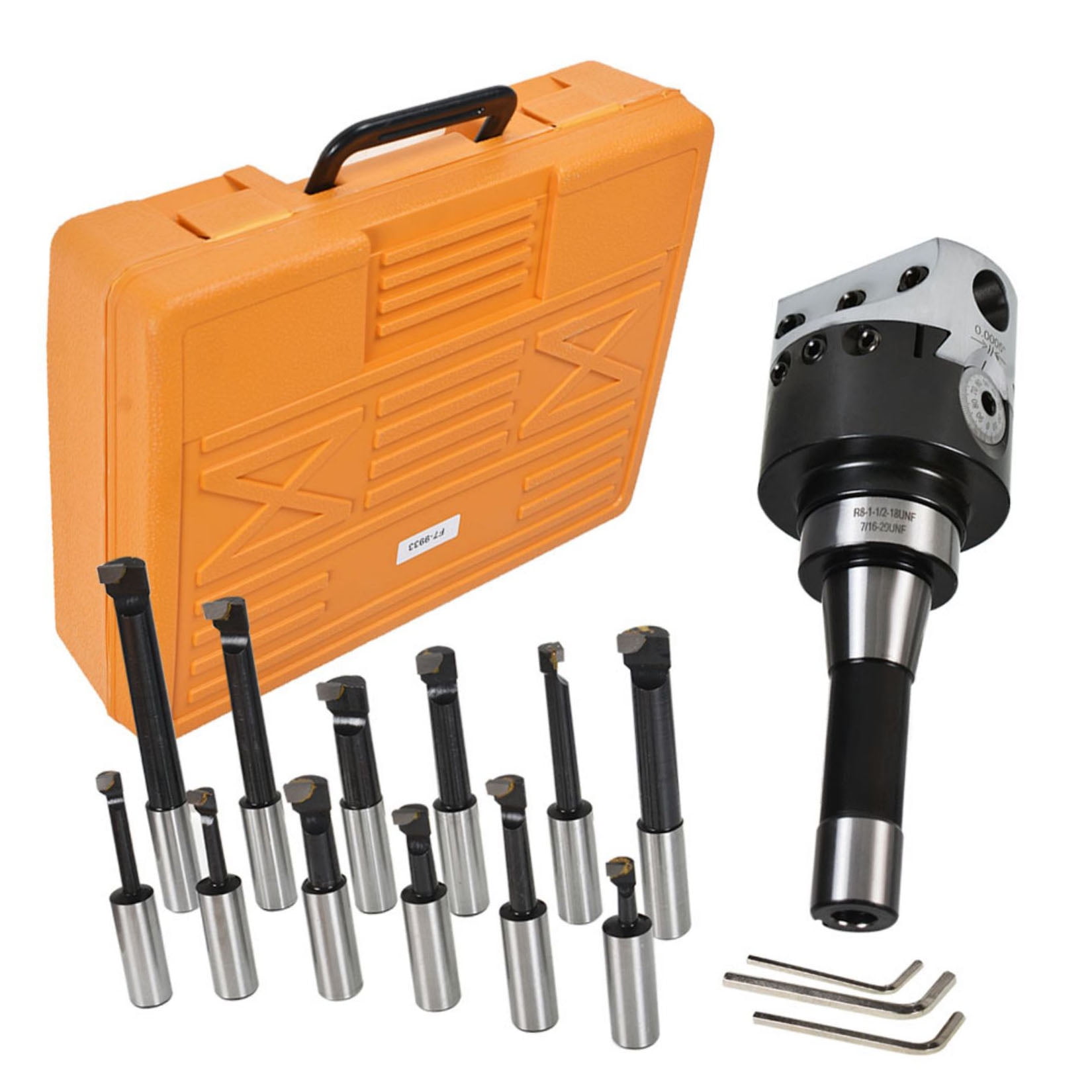 3 inch Precision Boring Head R8 Shank 3/4 inch Carbide Boring Bar ...