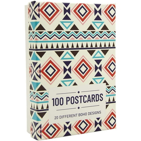 100 BOHO Postcards 20 Designs Pack of 100 Bohemian Postcards for ...