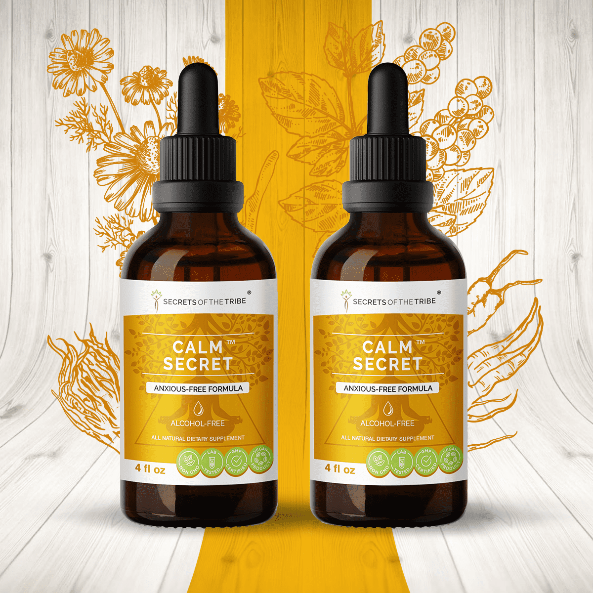 Calm Secret Alcohol-FREE Extract, Tincture, Glycerite Passionflower ...