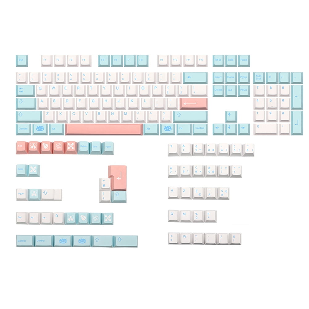 Buy French for ISO Noel PBT Dye Subb Keycap Cherry Profile Keycaps Set ...