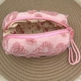 Adorable Heart Designs Makeup Pouches Soft Fabric Fashionable Cosmetic ...