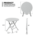 MoNiBloom 31.5" Round Folding Table Portable Indoor Outdoor Plastic ...