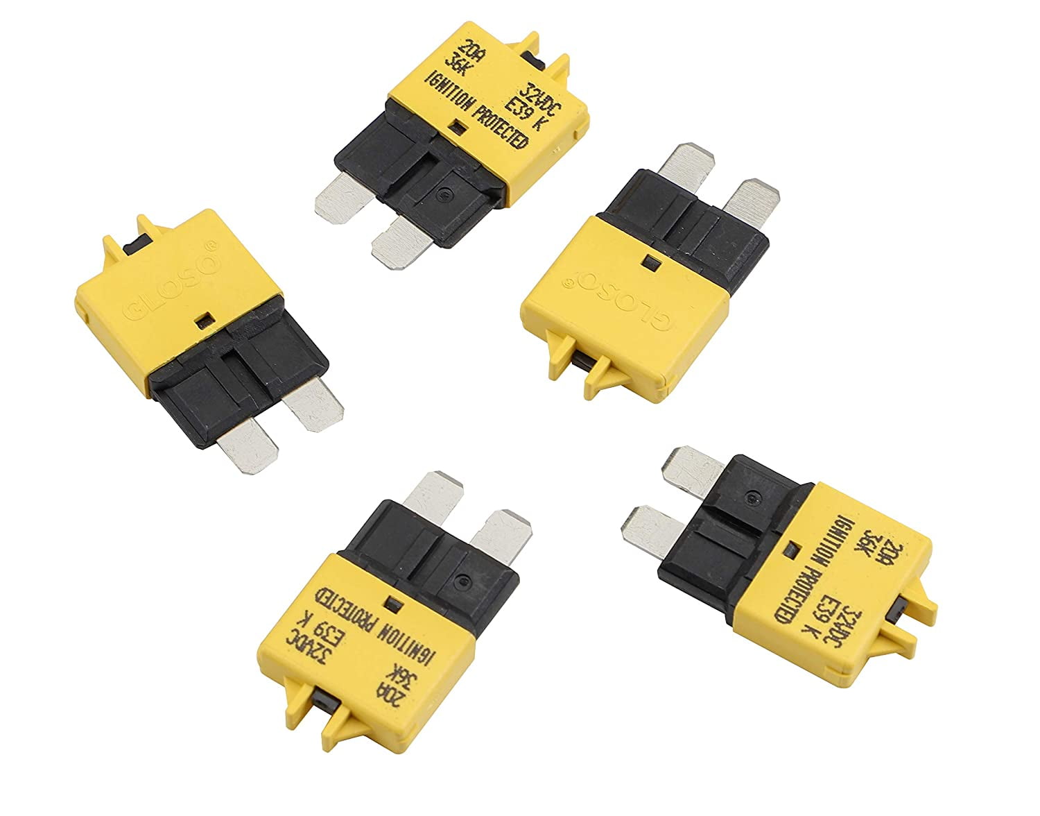 E39 20A GLOSO Manual (T3) Reset Low Profile ATC/ATO Circuit Breakers ...