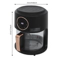 ToppiJoy 4.2L Mini Glass Air Fryer, 360° Viewable Touch Screen with ...