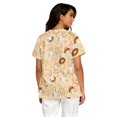 Binienty Corgi Donut Pattern Healthcare Workwear for Women Short Sleeve ...
