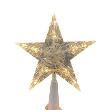 D-GROEE Christmas Tree Topper Star with LED Lighted Star Treetop Rustic ...