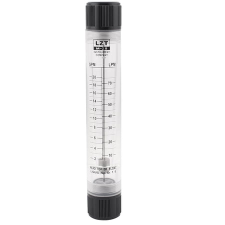LZT M-25 2-20GPM 10-70LPM Acrylic Water Liquid Feed Tube Type Flow ...