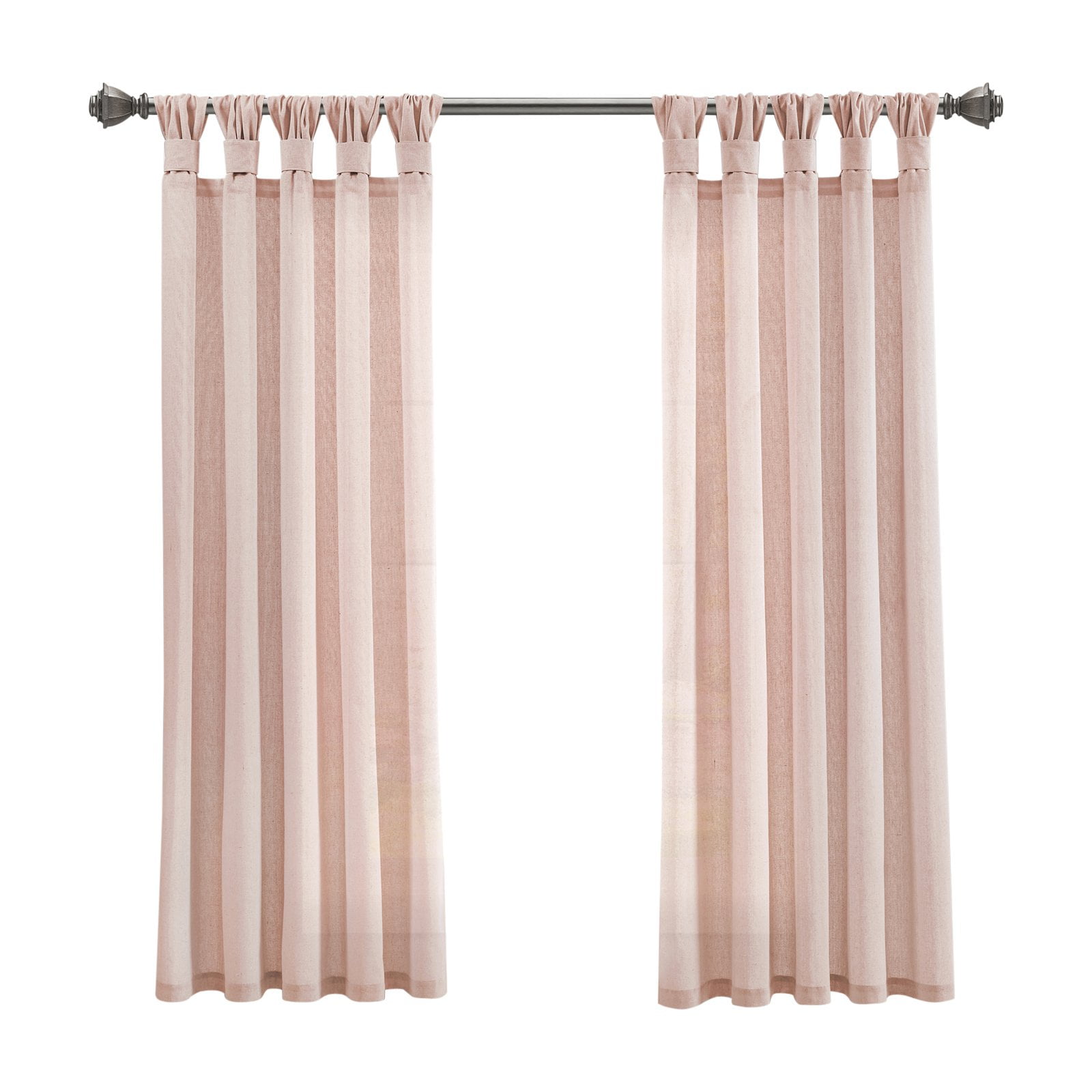 Lush Decor Burlap Knotted Tab Top Window Panels - Blue - 84 x 45 ...