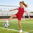 Kids Soccer Jerseys Mesh Breathable Comfy Athletic T Shirts Shorts 2 ...