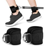 Padded Ankle Strap for Cable Machines Black Ankle Weight(Pack 2 ...