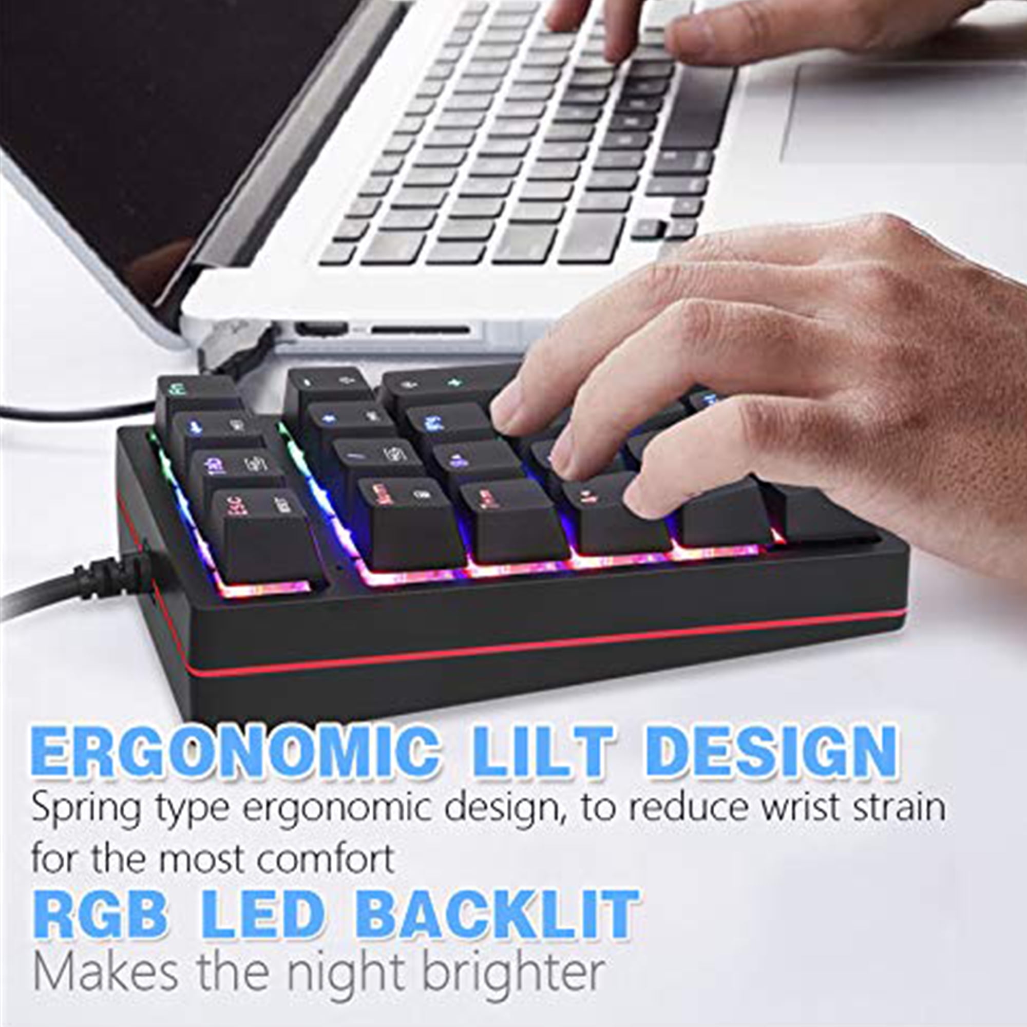 Buy Motospeed Macro Mechanical Numeric Keypad USB Wired 21 Keys Mini ...