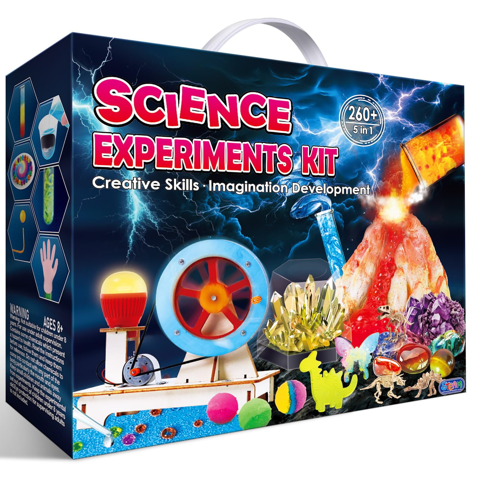 Kit científico UNGLINGA más de 260 experimentos para niños con set de ...