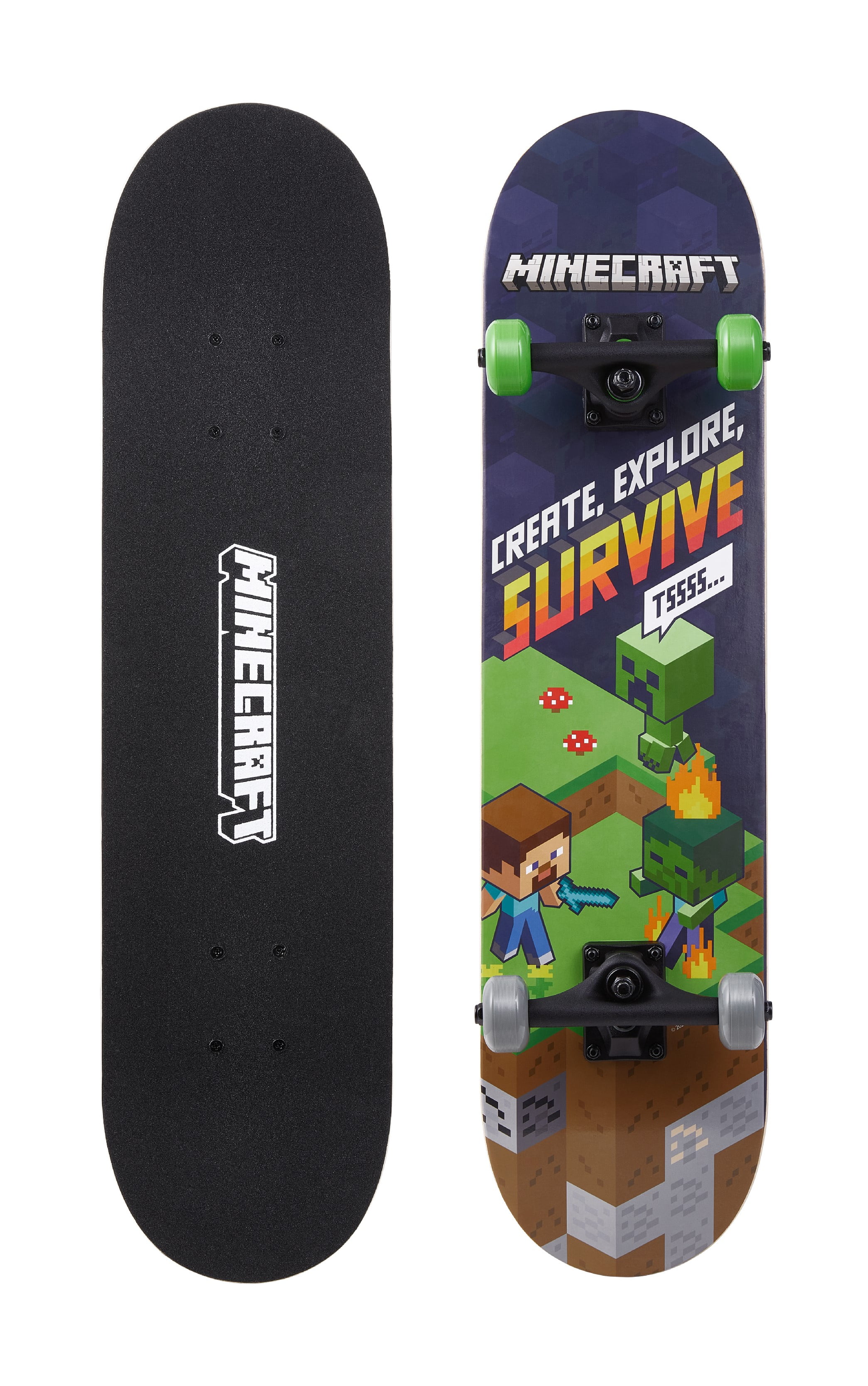 Minecraft 31" Popsicle Complete Standard Beginner Skateboard with 50mm ...