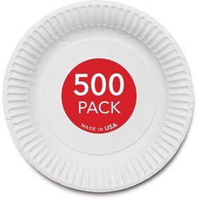 Chinet Classic White Paper Dinner Plates, 10 1/2", 500 Count - Walmart ...