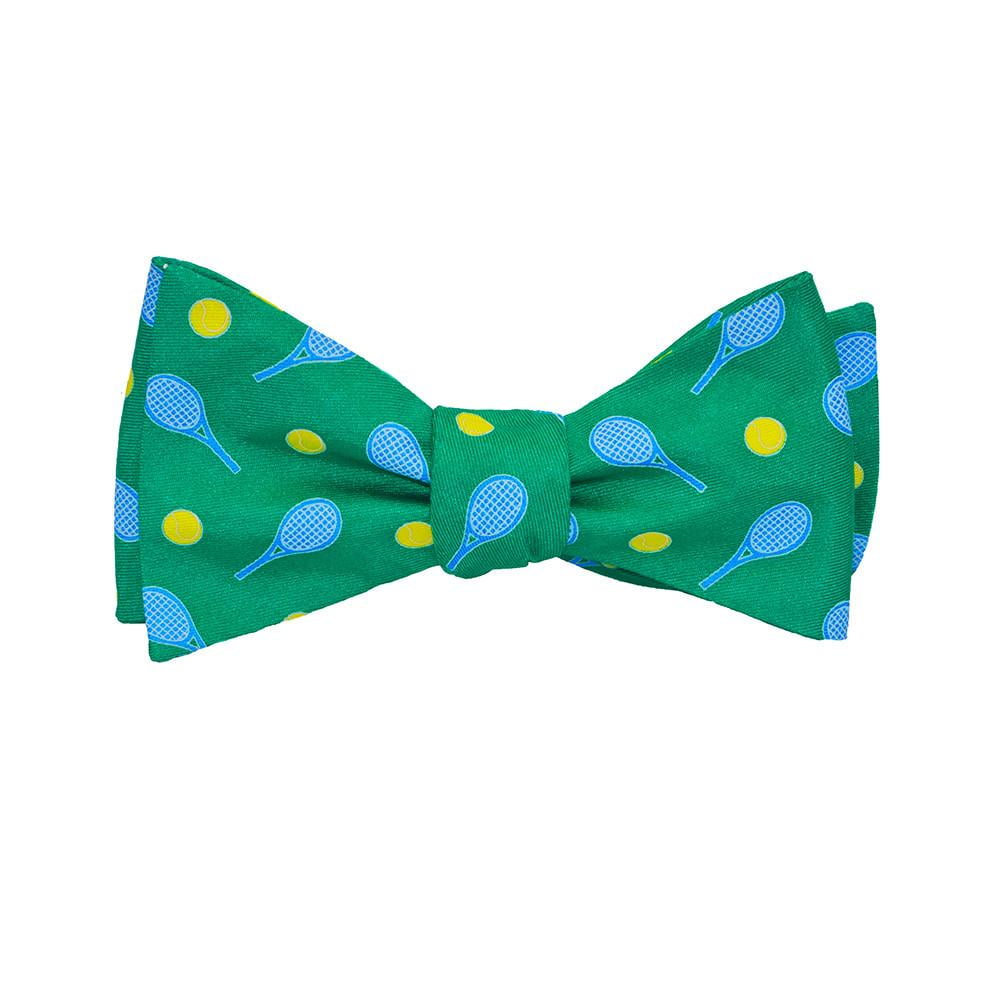 SummerTies Tennis Racquet & Ball Bow Tie, Printed Silk, Adult Tie ...
