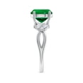 ANGARA Lab Grown 2.5 Ct Round Emerald Butterfly Engagement Ring in 14K ...