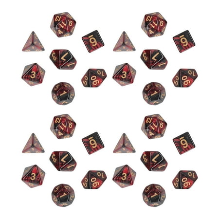 4 Set Plastic Polyhedral Dice Learning Polyhedral Dice Cubes with Clear ...