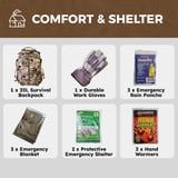3 Person Emergency Kit / Survival Backpack for 72 Hours for Natural ...