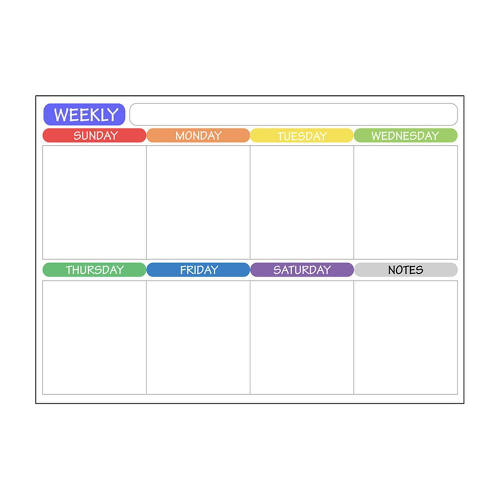 Magnetic Dry Erase Whiteboard|42x30cm/16.5x11.8inch Magnetic Weekly ...