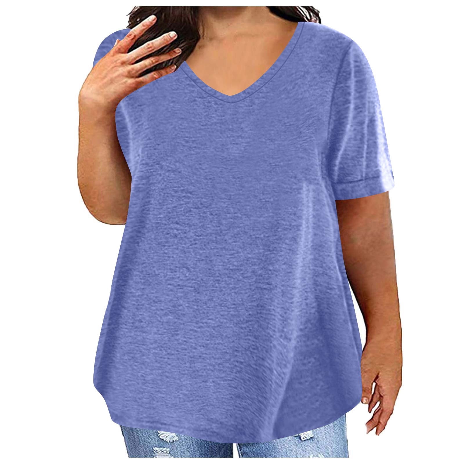 Click here for Timegard Plus Size Tops For Women Drop Shoulder V... prices