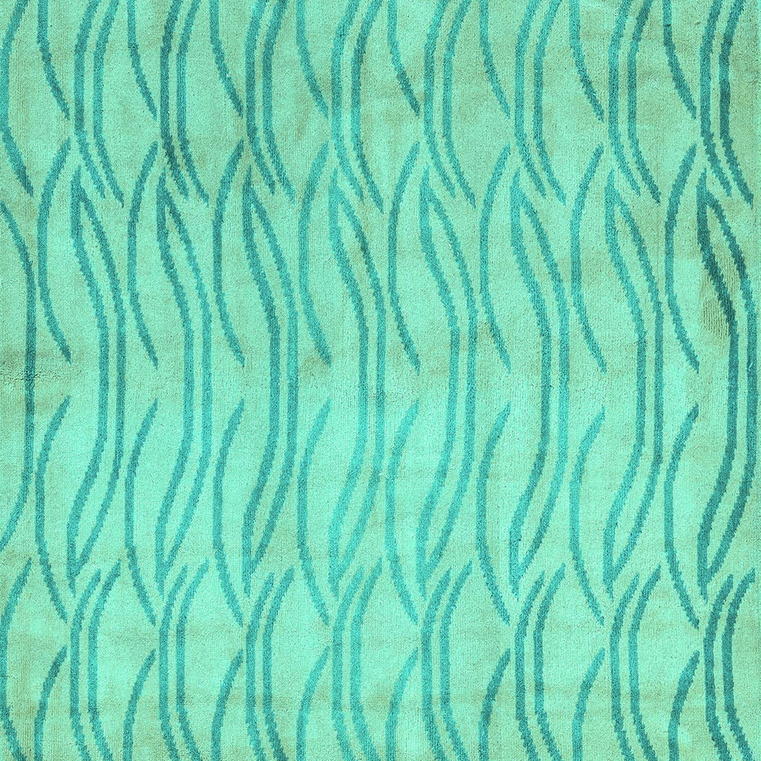 Ahgly Company Machine Washable Indoor Square Solid Turquoise Blue ...