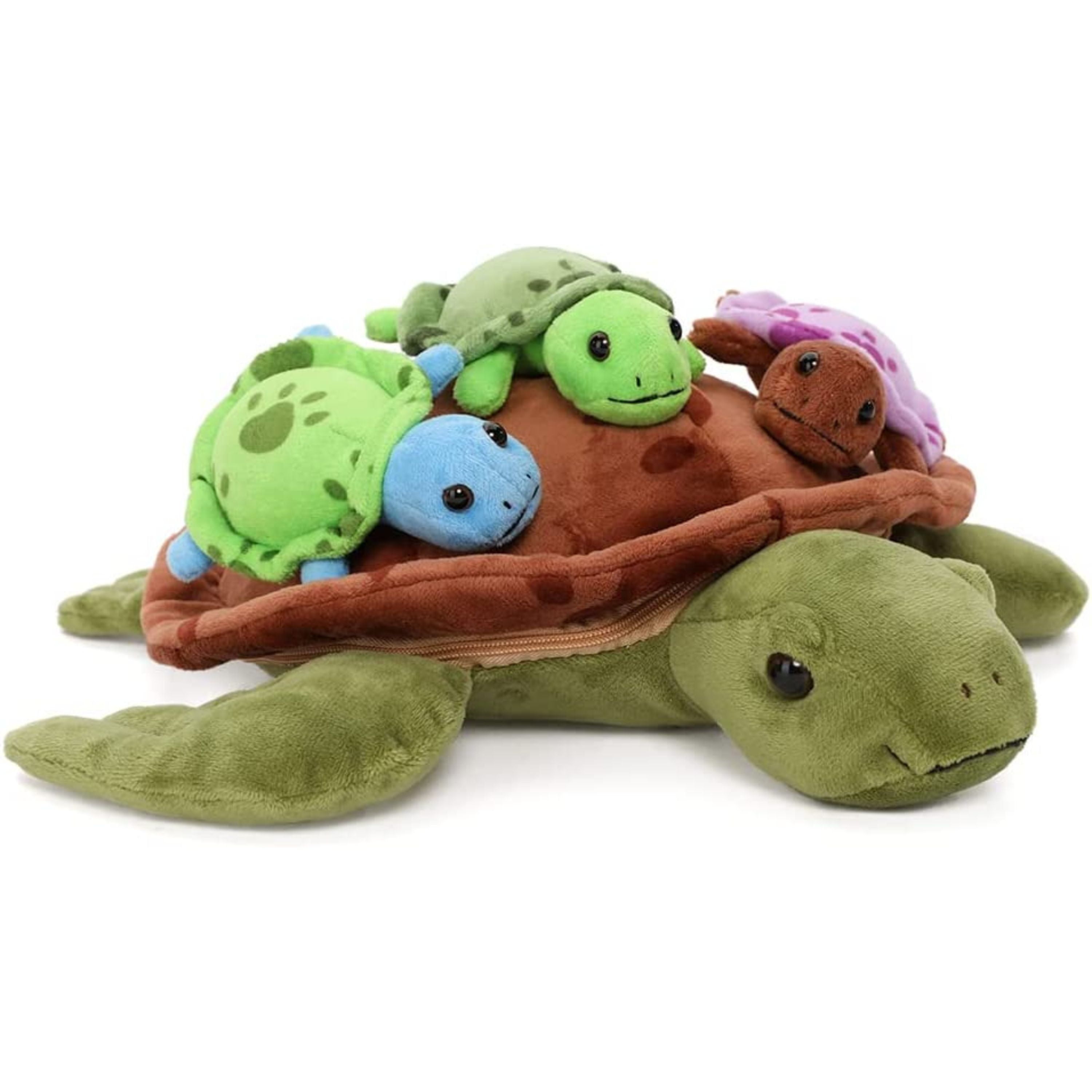 MaoGoLan 12.6" Sea Turtle Stuffed Animal Soft Turtle Plush Toy with 3 Baby Turtle - Walmart.com