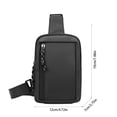 Black Mini Waterproof Crossbody Sling Bag for Men Women Small Chest ...