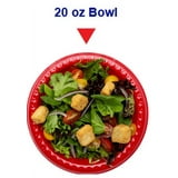 Great Value Everyday Disposable Plastic Bowls, Red, 20 oz, 25 Count ...
