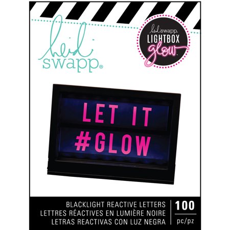 Heidi Swapp Lightbox Glow Inserts 100/Pkg-Pink Alphabet & Symbols ...