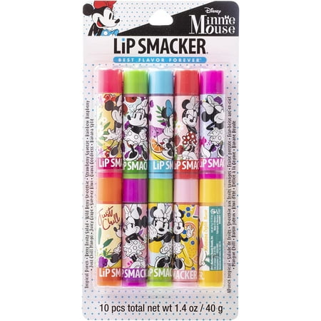 Lip Smacker Disney Minnie Mouse 10 Piece Flavored Lip Balm Party Pack ...