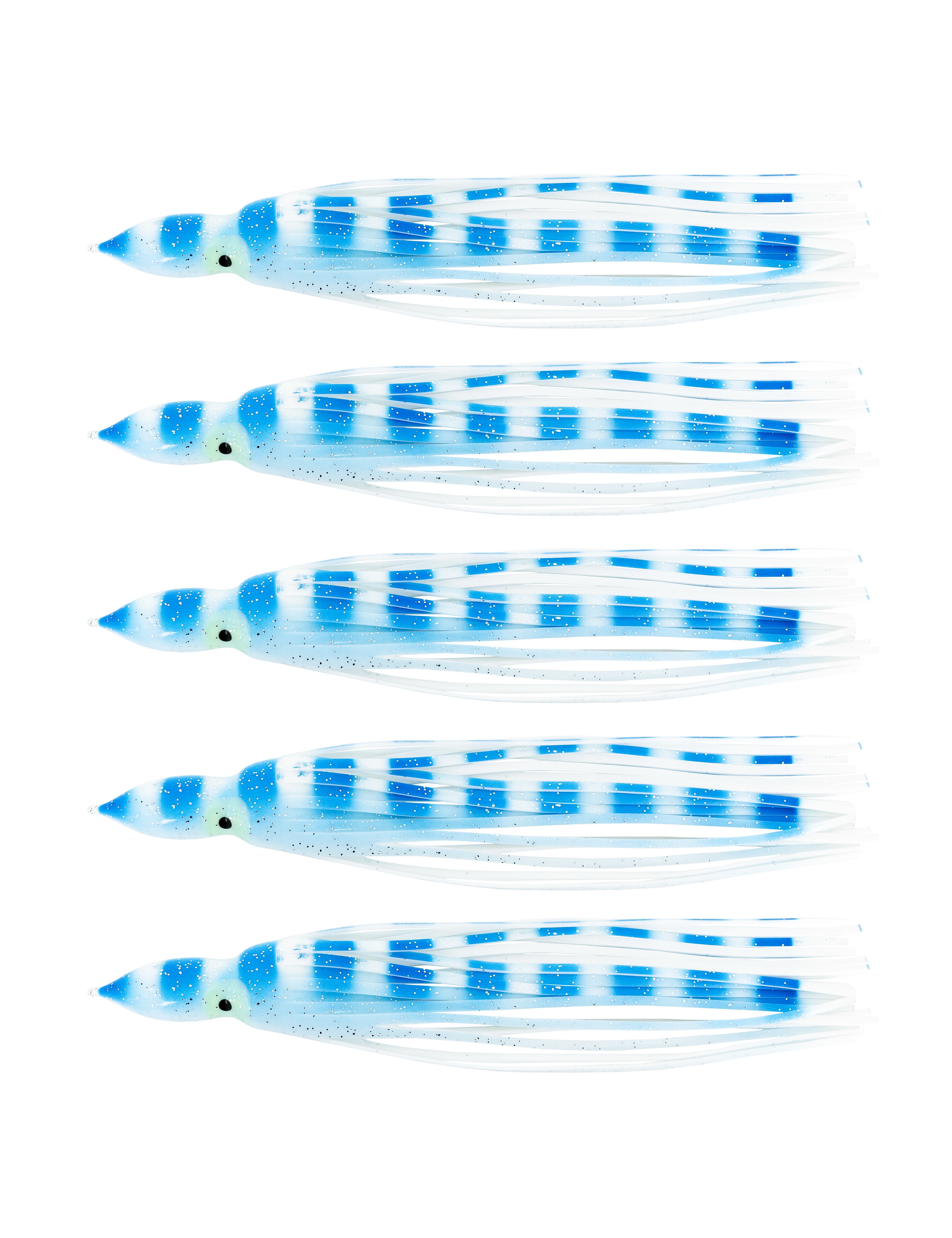 BLUEWING Trolling Squid Skirt 5pcs Octopus Squid Skirts Squid Lure for Freshwater and Saltwater ...