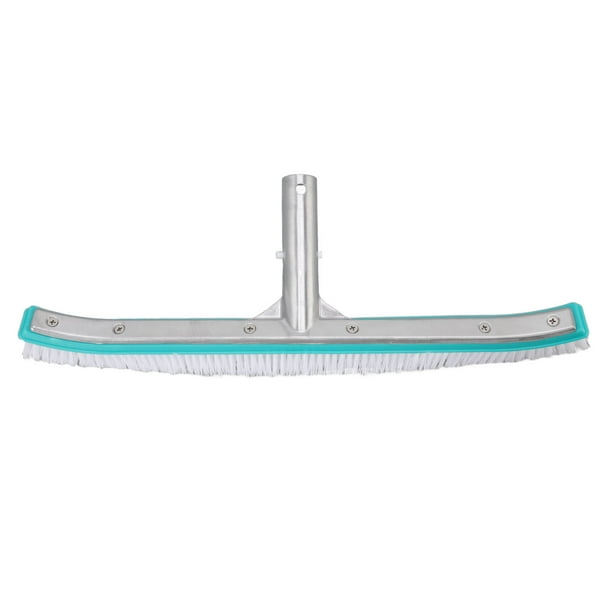 Pool Brush, 18" Stainless Steel Nylon Bristles Pool Brush Head With EZ ...