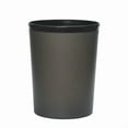 Frosted Plastic Wastebasket Round Trash Bins Space Efficient Modern ...