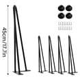4Pcs Metal Hairpin Table Legs Replacement Furniture Legs Heavy Duty ...
