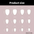 24Pcs French Short Almond Faux Nails Gradients Purpled Shimmery Designs ...