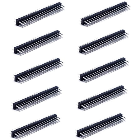 0.1inch 2 x 20-pin Dual Male Header Double Row Straight Connector Pin ...