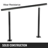 VEVOR 4ft Aluminum Black Handrail for Outdoor and Indoor Staircase ...