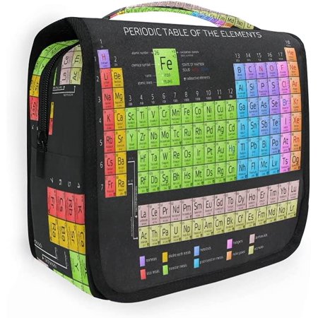 Hanging Toiletry Bag Periodic Table Of The Elements, Cosmetic Bag ...