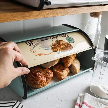 Vintage Bread Box Storage Countertop Bread Bin Retro 33cm/13in with ...