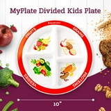 Health Beet, Choose MyPlate Kids Portion Plate, BPA-Free, Divided ...