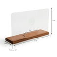 M&T Displays 25.56x17.03 Inch Wooden Base Hygienic Separator on Counter ...