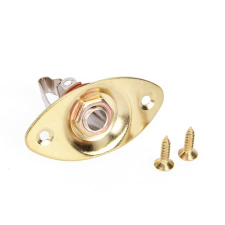 Oval Jack Socket Plate & Screws for Electric Guitars Gold | Walmart Canada