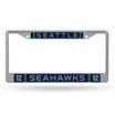Seattle NFL Seahawks 12TH Man NFL Chrome Metal License Plate Frame ...
