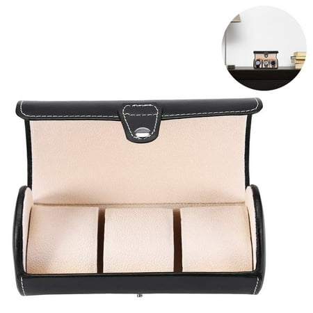 Watch Box Organizer for Mens Watch Case Travel Roll Portable 3 Watch ...